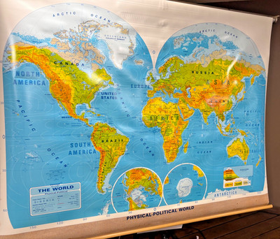 World Maps - Pull Down World Map