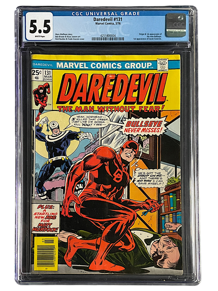 Daredevil 131 CGC 5.5 WH 1976 1st Appearance Bullseye | eBay