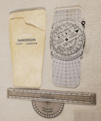 Vtg 1960 Jeppson 1963 Sanderson Flight Computer SC-3 in Original Case ...
