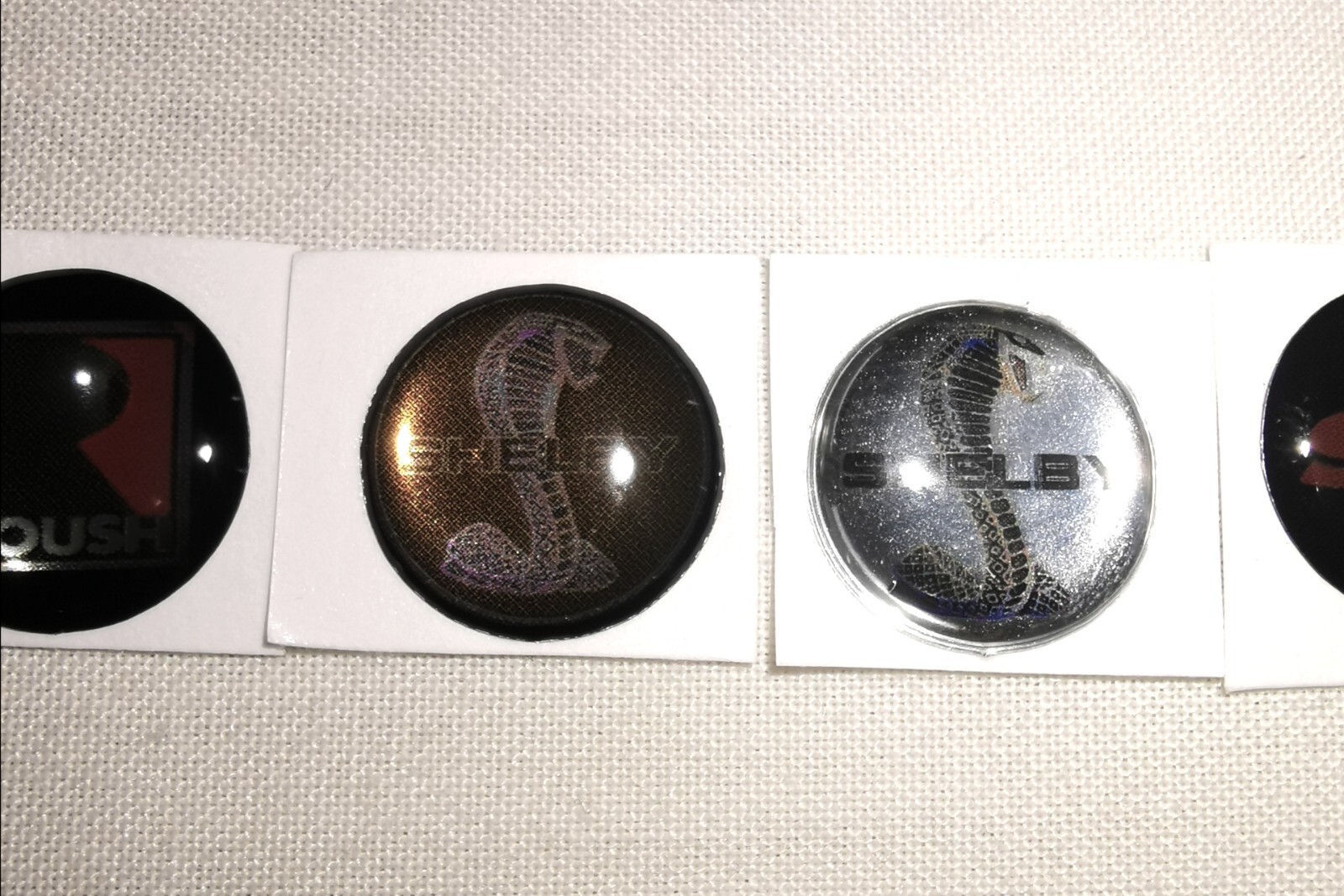 Mustang ford Shelby style logo 5 pack 14mm Key Fob Emblem Decal Logo ...