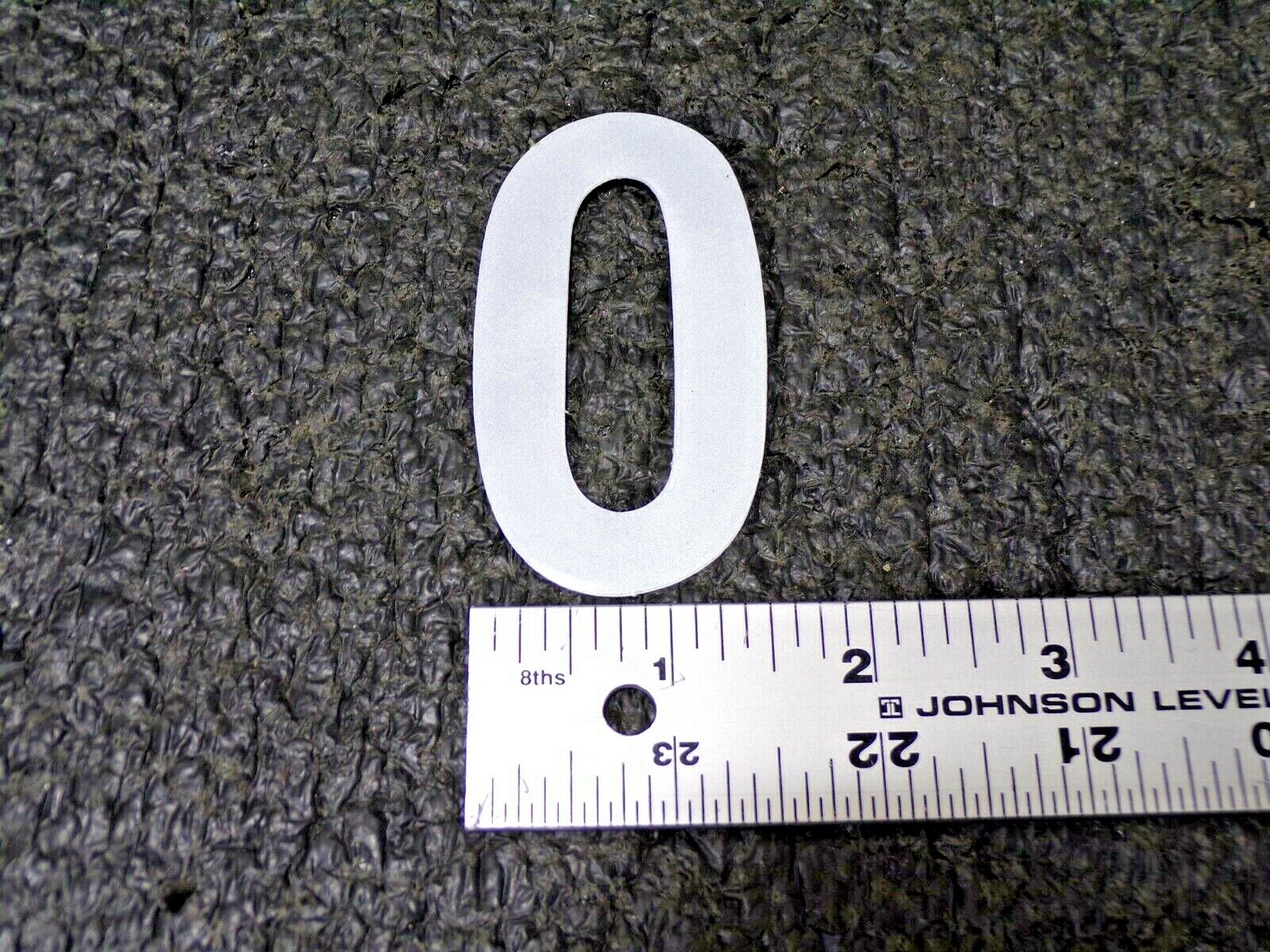 ELECTROMARK Die Cut Number Label, 0, Silver, 3" Height, 5 PK, 3412230 ...