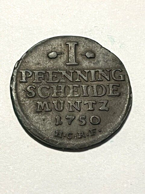 1750 Germany /Goslar 1 Pfennig/Dark VF #20448 | eBay