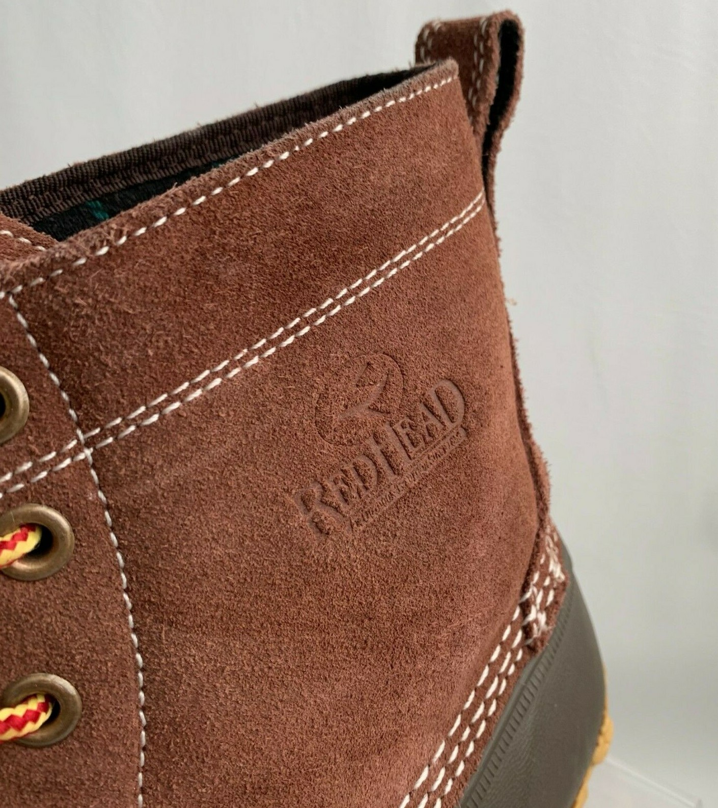 RedHead Duck Ankle Boots Brown Leather Suede Rubber L… - Gem