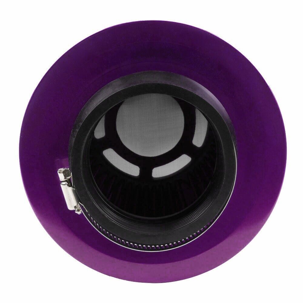 Purple 3" 76mm High Flow Inlet Cold Air Intake Cone Replacement Dry Air ...