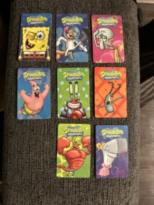 Dave & Busters SpongeBob Arcade Game 8 Card Set Without Gary (Barcoded ...
