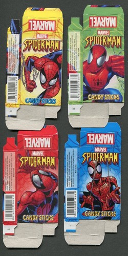 THORNYCROFT SET OF 4 "MARVEL SPIDERMAN" CANDY SWEET STICKS CIGARETTE ...
