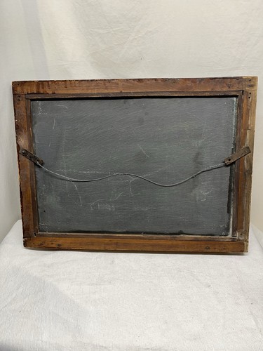 Antique Slate Chalkboard with Chalk Rail Holder, School House Wood ...