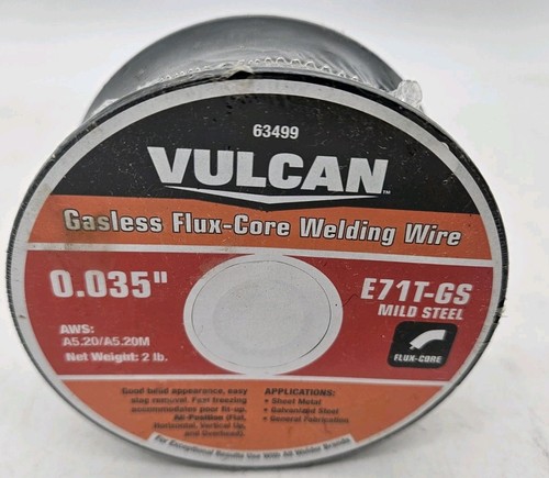 2lb Vulcan Gasless Flux-Core Welding Wire .035" E71T-GS Mild Steel ...