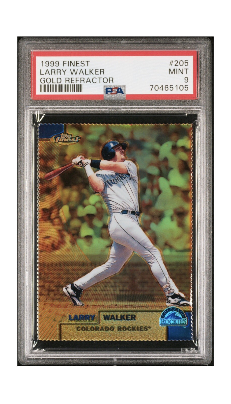 1999 Topps Finest - Gold Refractor #205 Larry Walker /100 for sale ...