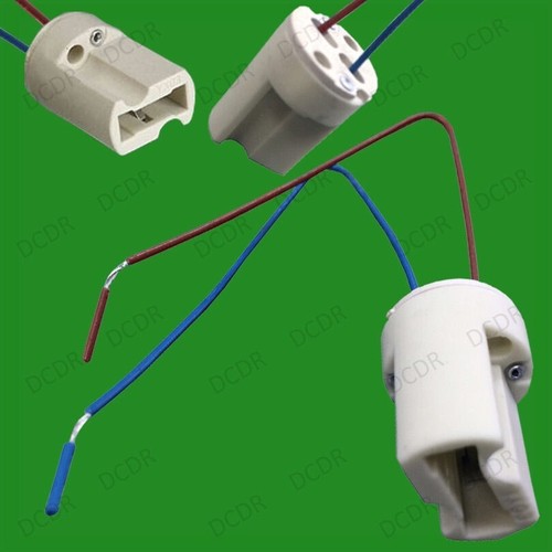 6x G9 Base Ceramic Lamp Holder Sockets & Cable, Halogen LED Bulb Down ...