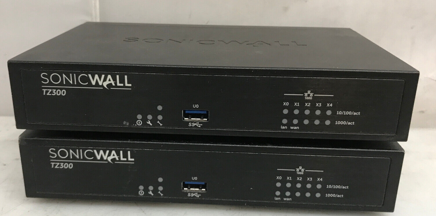 Lot of 2 SonicWALL TZ300 APL28-0B4 Network Security Appliance NO AC ...