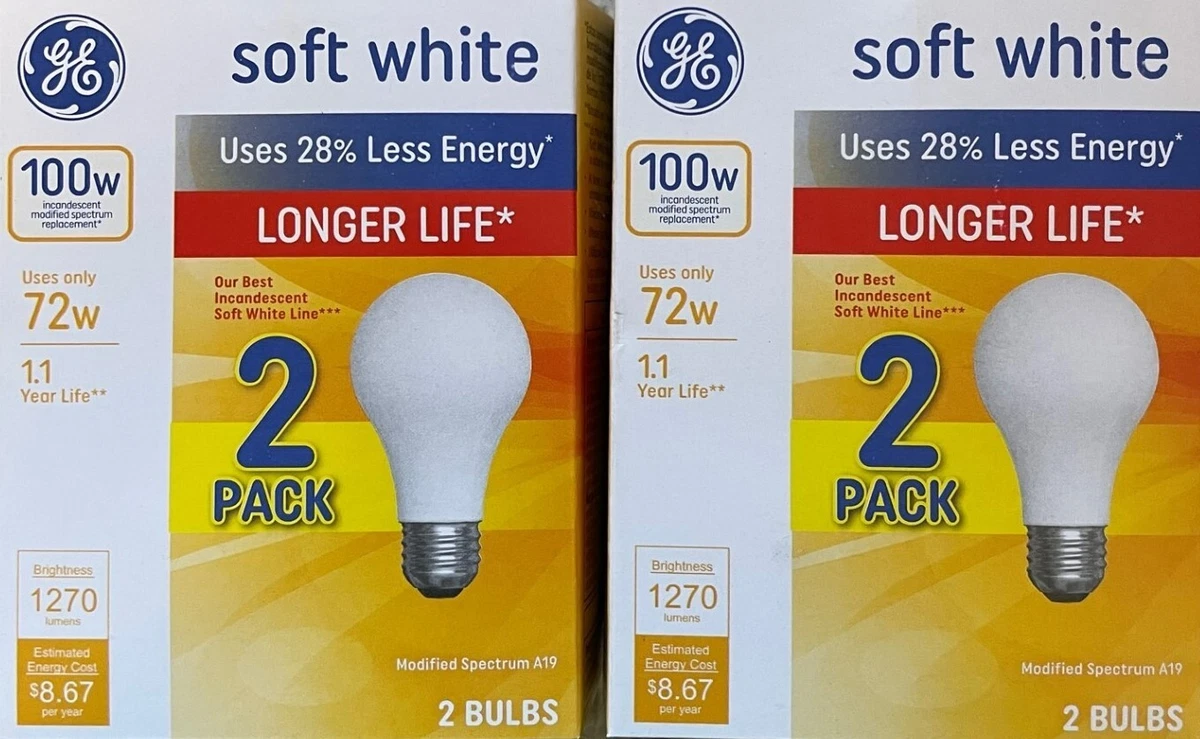 Long Life 100 Watt Incandescent Light Bulbs | Shelly Lighting