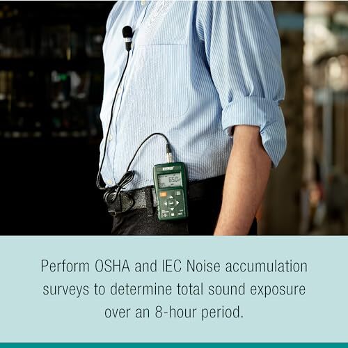 Extech SL400 Personal Noise Dosimeter USB Interface ‎ 2.6 x 1.3 x 4.2 ...
