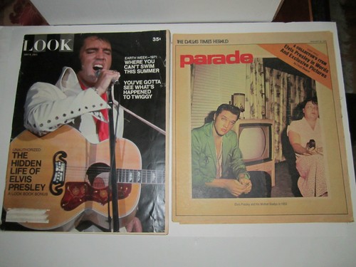 (2) ELVIS PRESLEY MAGAZINES - 1978 PARADE & 1971 LOOK MAGAZINE - BOX ...