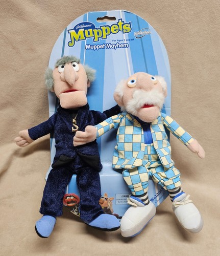 2003 Statler & Waldorf Muppet Mayhem Sababa Toys Plush New On Attached ...