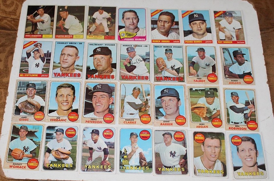 36ct Lot 1960's 1961-1969 Topps Baseball New York Yankees EX - All ...