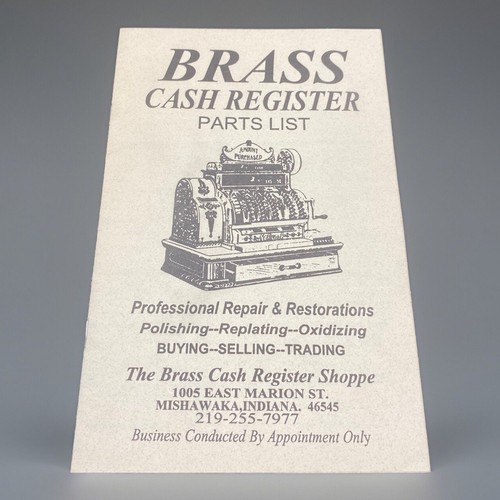 Brass Cash Register Parts List Catalog Original | eBay