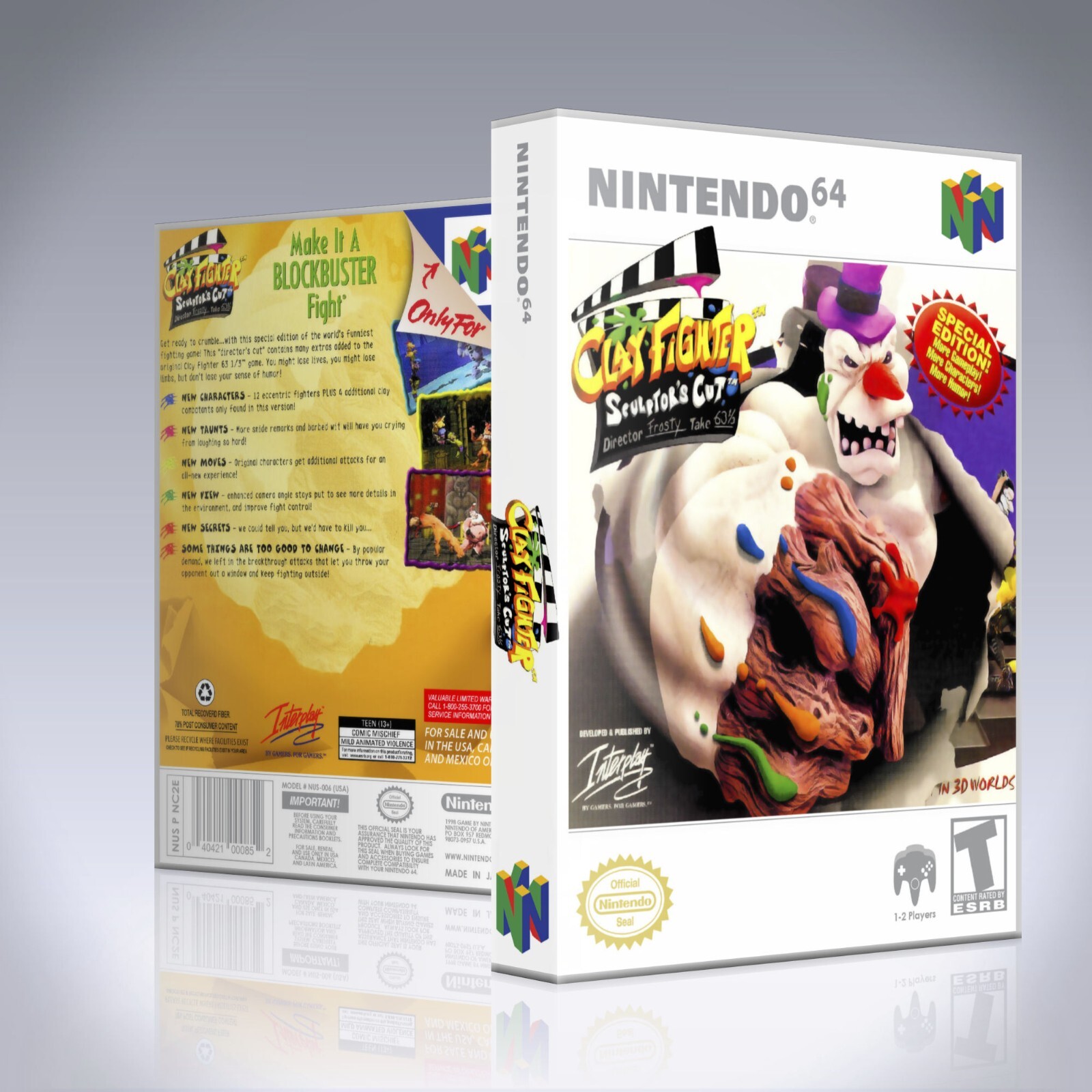 Nintendo 64 Case - NO GAME - Clay Fighter - Sculptor's Cut | eBay