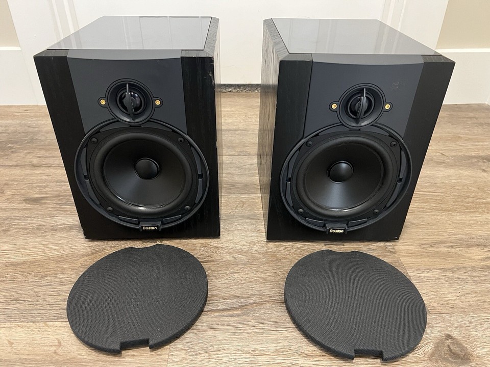 Boston Acoustics VR-M50 Black Bookshelf Speakers - Monitor - Home ...