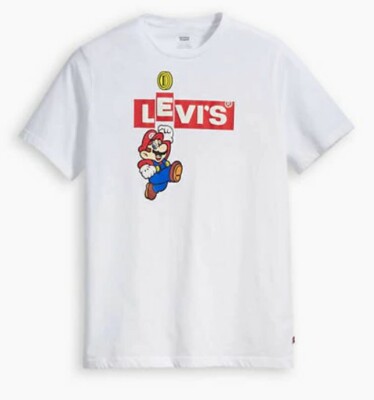 Levi's x Super Mario Bros Graphic Tee - Mario White | eBay