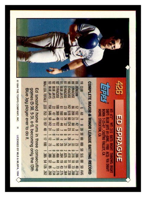 1994 Topps - #426 Ed Sprague for sale online | eBay