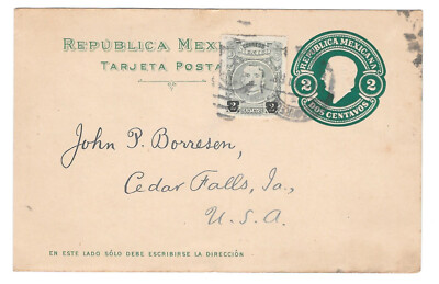 Mexico 1921 Uprated 2c Vazquez on 2c Hidalgo Postal Stationery Card to ...