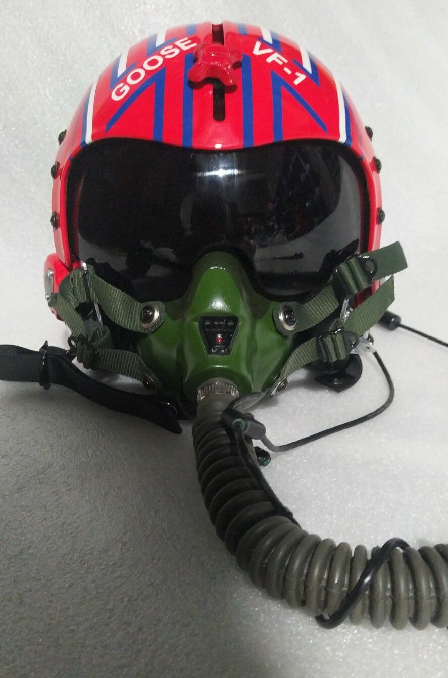 HGU-33 TOP GUN MAV - GOOSE NAVAL AVIATOR PILOT HELMET with Leather ...