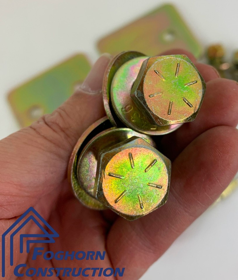 Pair of 3/8" Bolt On Grab Chain Hooks with Free Center Punch Tool ...