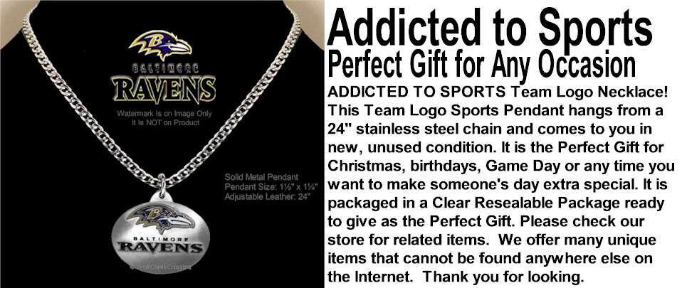 BALTIMORE RAVENS NECKLACE Stainless Steel Chain NFL Football Metal ...