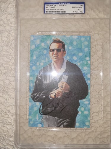 Al Davis Signed NFL HOF Goal Line Art Card GLAC PSA RAIDERS Owner Hall ...