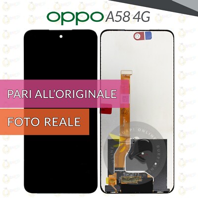 DISPLAY OPPO A58 4G CPH2577 SCHERMO LCD + VETRO TOUCH SCREEN PARI A ...