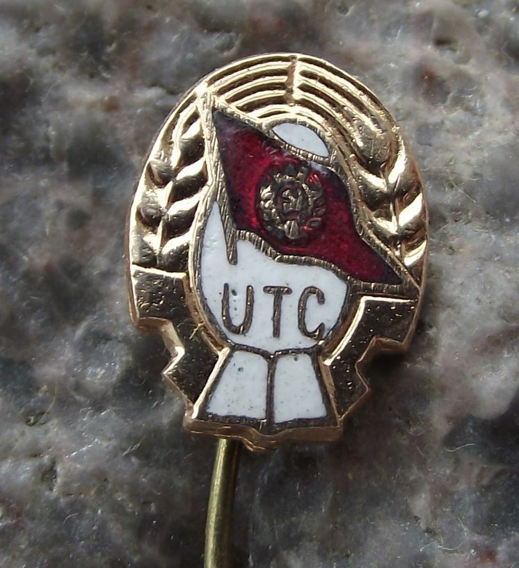 Vintage UTC UTM Union of Communist Youth Romania Young Communism Pin ...