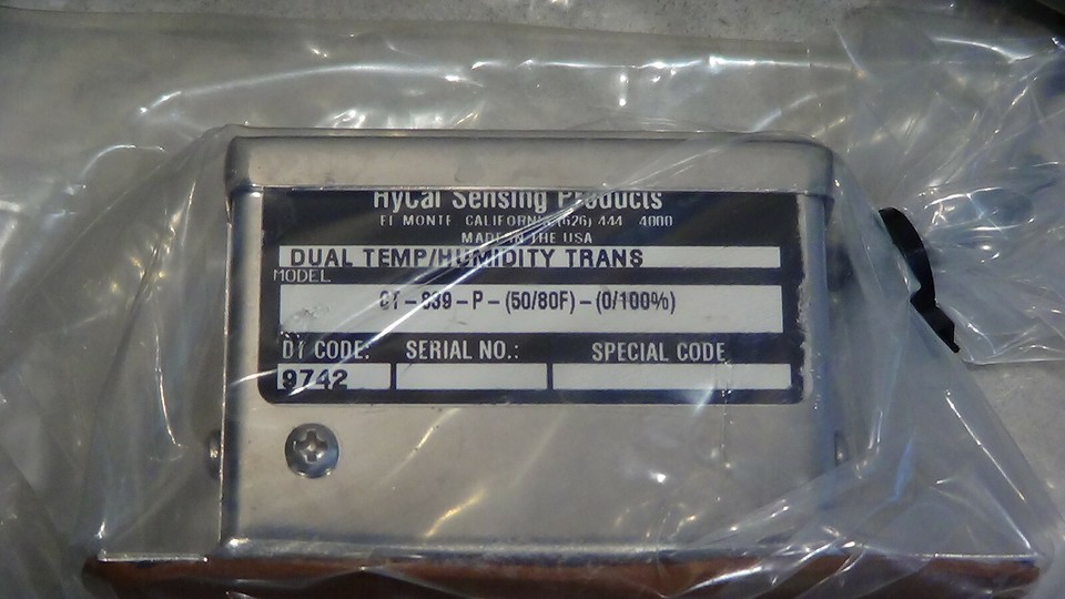 HyCal Sensing Products CT-839-P-(50/80F)-(0/100%) Dual Temp. Humidity ...