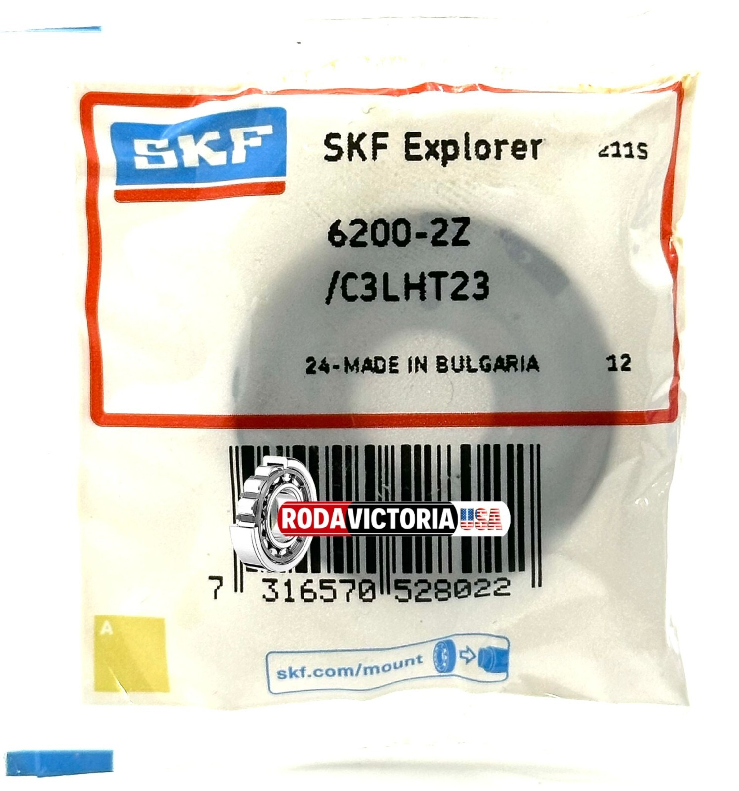 SKF 6200 ZZ/C3 LHT23 DEEP GROOVE BALL BEARING, METAL SHIELDED 10x30x9mm ...