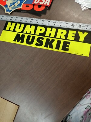 Vintage New Old Stock Herbert Humphrey Bumper Sticker | eBay