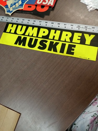 Vintage New Old Stock Herbert Humphrey Bumper Sticker | eBay
