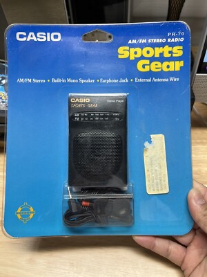 Vintage Casio Sports Gear PR-70Portable Radio AM / FM Receiver NEW MIP ...
