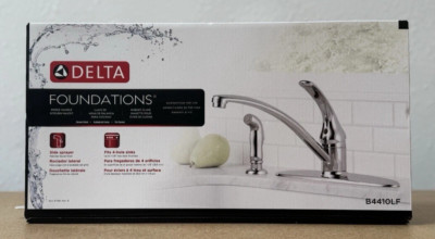 DELTA Foundations Single-Handle Standard Kitchen Faucet with Side ...