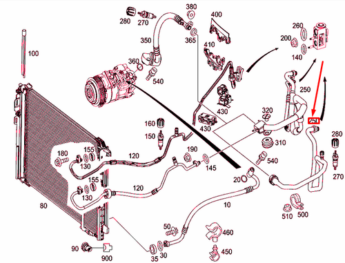 MERCEDES-BENZ C W204 Refrigerant Line A2048302615 NEW GENUINE | eBay