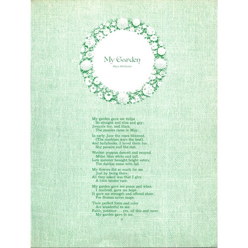 My Garden Mary McNorton 1970s Poem Retro Kitsch Wall Art SH2 | eBay