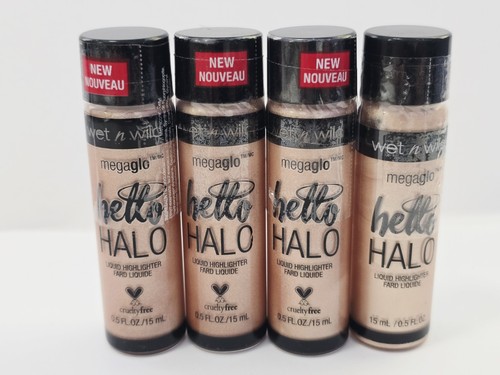 Wet n Wild MegaGlo Hello Halo Liquid Face Highlighter Guilded Glow 306B ...