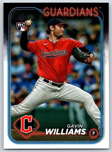 2024 Topps Series 1 GAVIN WILLIAMS #242 Cleveland Guardians Rookie RC ...