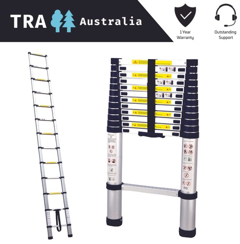 3.8m Portable Telescopic Roof Top Tent Ladder with Carry Bag Compact RV ...
