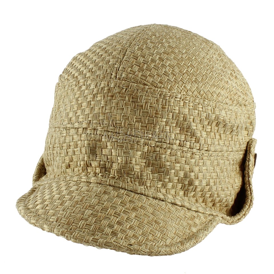 Faux Jute Natural Floppy Short Brim Hip-hop Baseball Cap Aviator ...