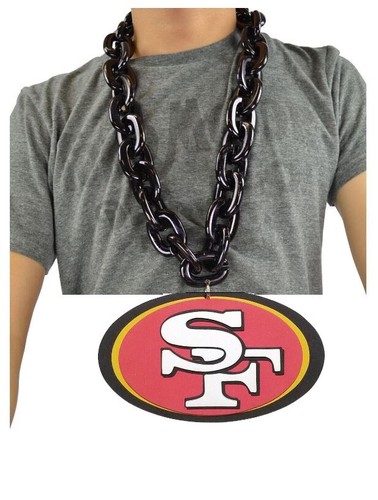 New NFL SAN FRANCISCO 49ERS Fan Chain Necklace Foam - PICK YOUR CHAIN ...