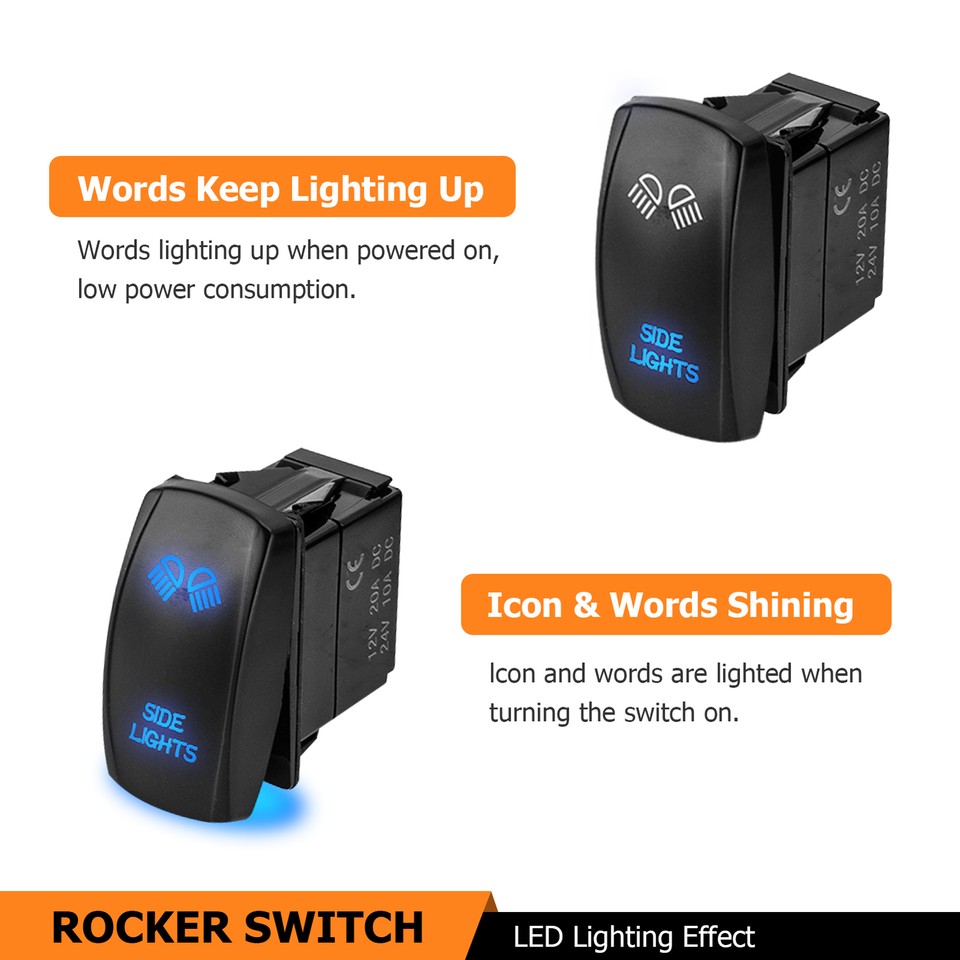 WEISEN Plug & Play Side Lights Wire Pulse Bus Bar For Polaris RZR PRO ...