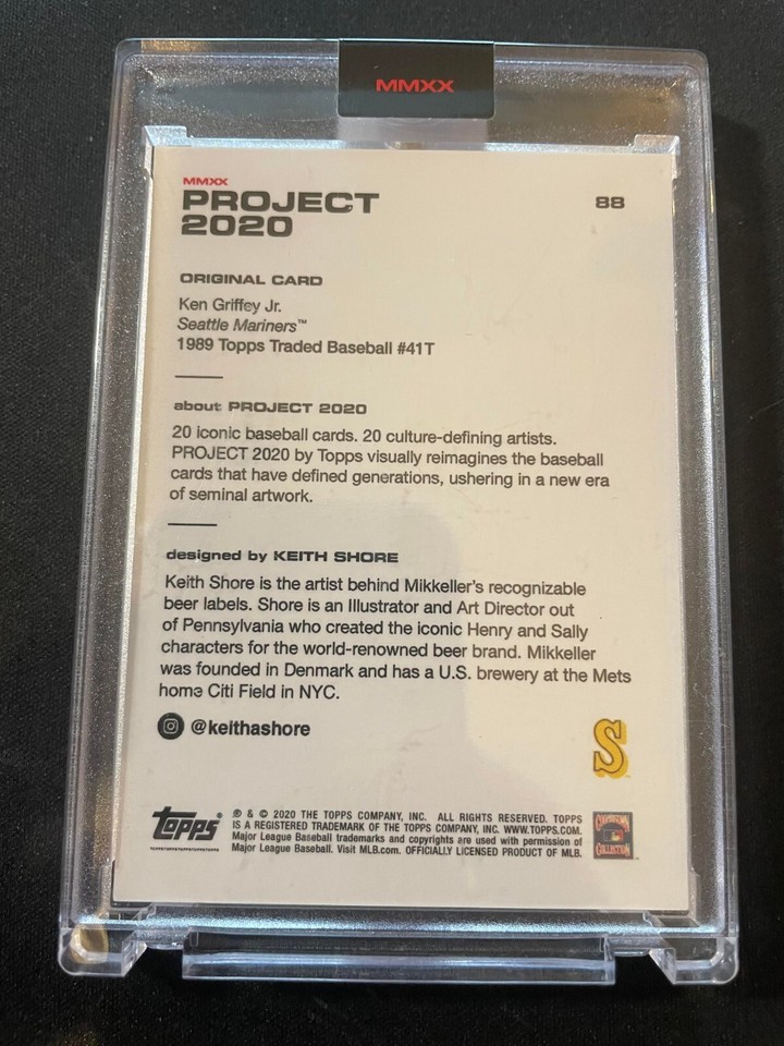 2020 Topps Project 2020 Ken Griffey Jr. 1989 Topps Design Keith Shore ...