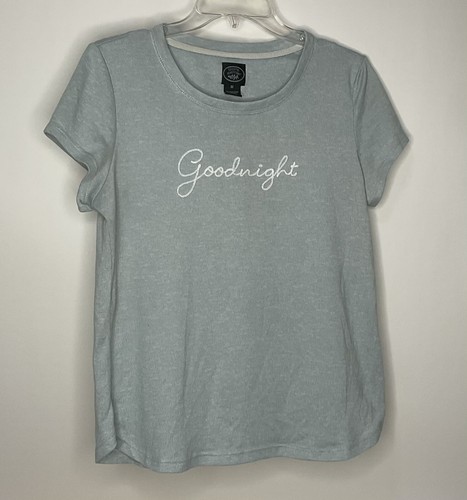 Laura Ashley "Goodnight" Pajama Sleep Shirt SOFT Size Medium M Celadon ...