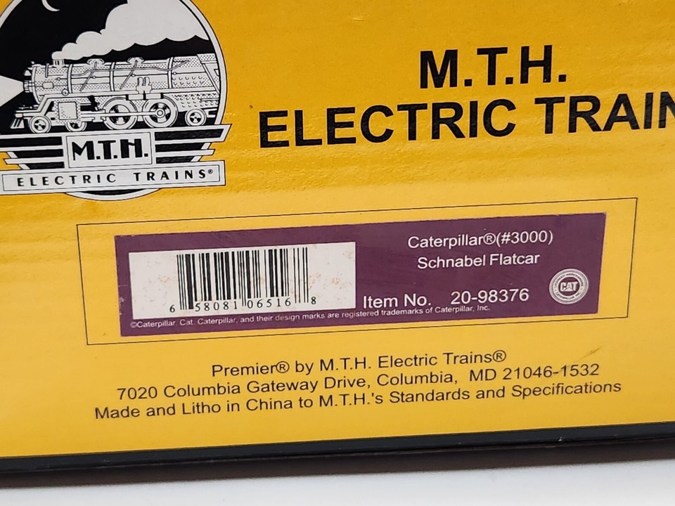 MTH / Rail King O Scale Caterpillar #3000 Schnabel Flatcar Item No. 20 ...
