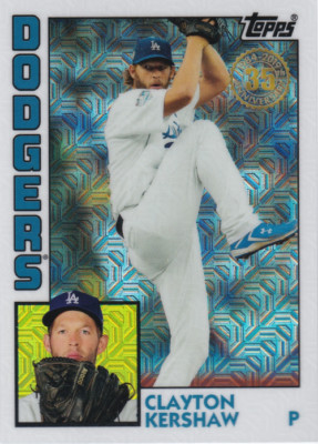 2019 Topps '84 Topps Silver Pack Chrome Series 2 #T841 Clayton Kershaw ...